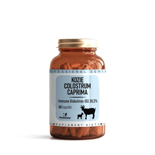 Kozie Colostrum CAPRIMA IG 30,3% - HerbaSano - 60 kapsułek
